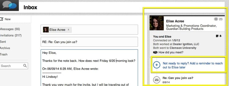LinkedIn Tip: A Smarter LinkedIn Inbox