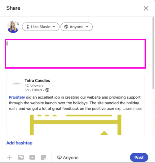 Posting on LinkedIn: How to Tag People and Organizations