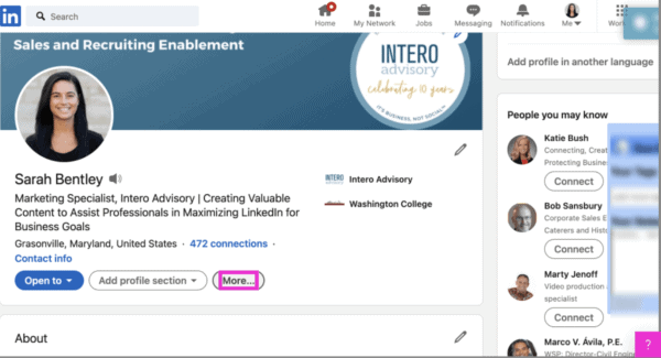 How to Share Your LinkedIn Profile