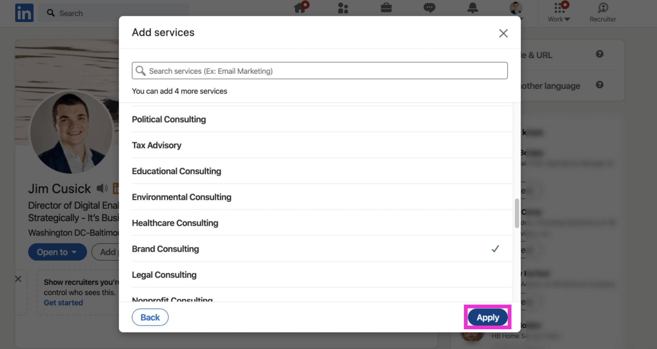 How to Add Services to Your LinkedIn Profile