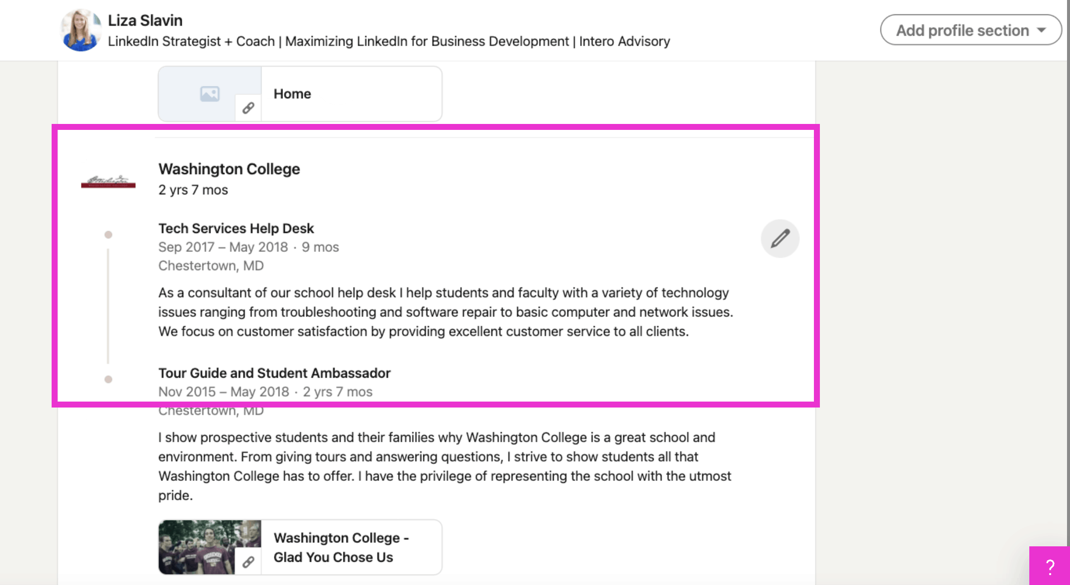 How to Reorder Your Experience Section on LinkedIn
