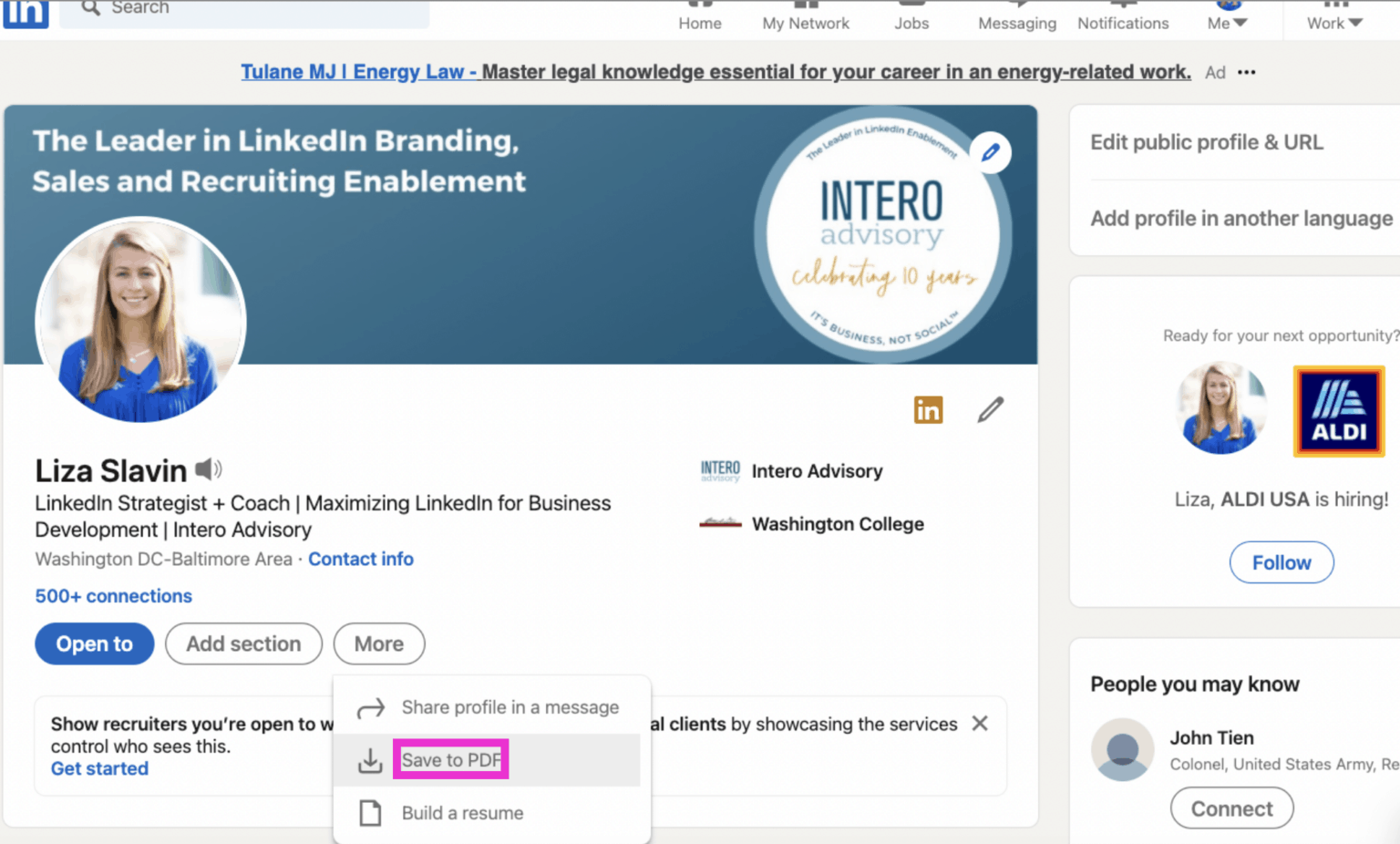 How to Download Your LinkedIn Profile as a PDF