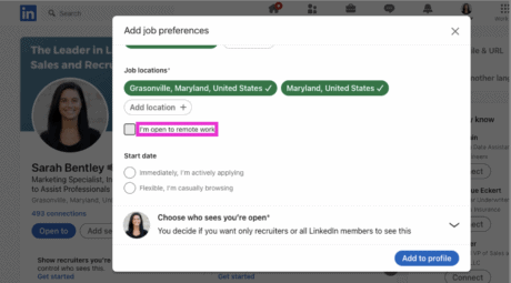 How to Add Job Preferences to Your LinkedIn Profile