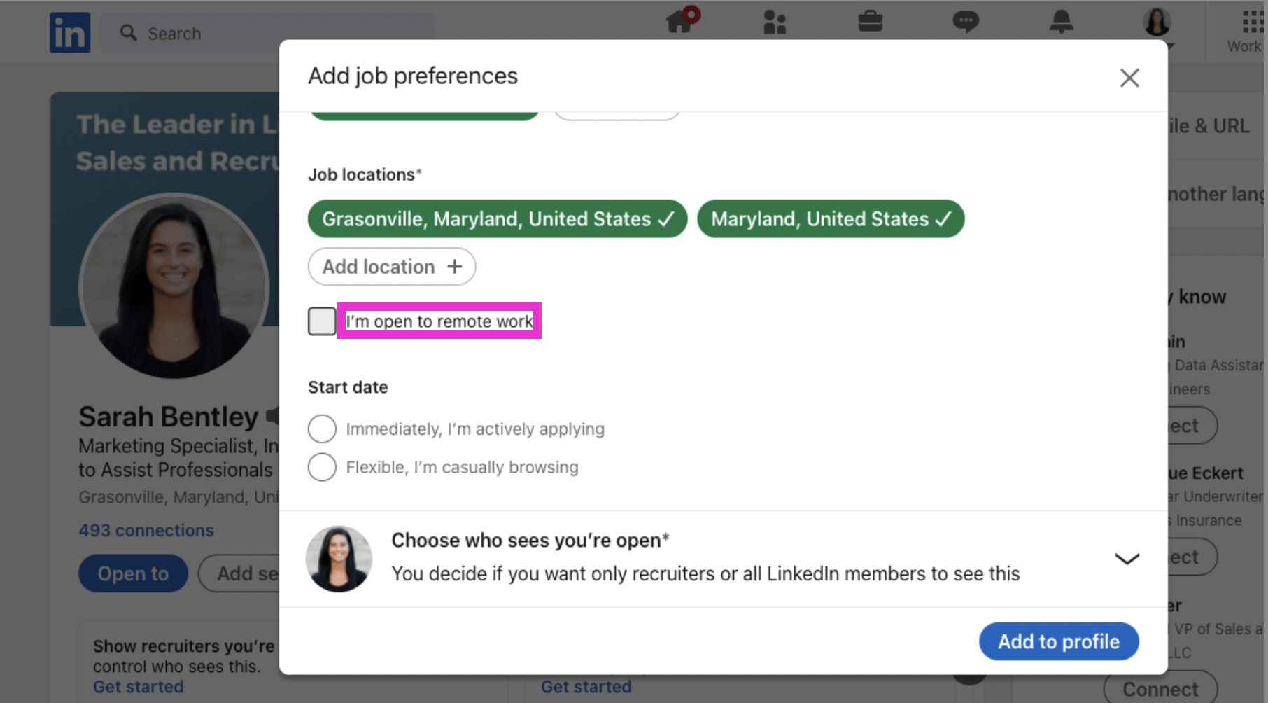 How to Add Job Preferences to Your LinkedIn Profile