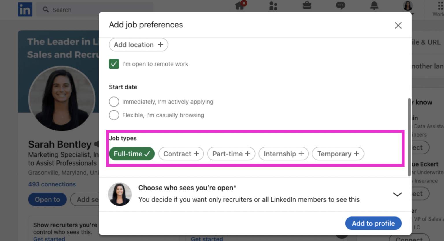 How to Add Job Preferences to Your LinkedIn Profile