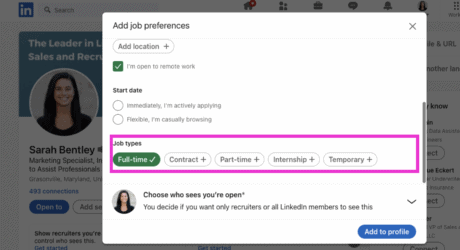 How to Add Job Preferences to Your LinkedIn Profile